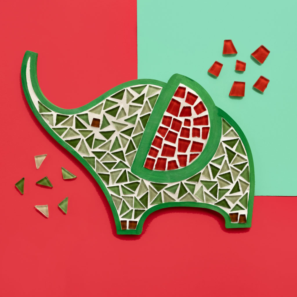 DIY Mosaic Elephant - The Firefly Terrace
